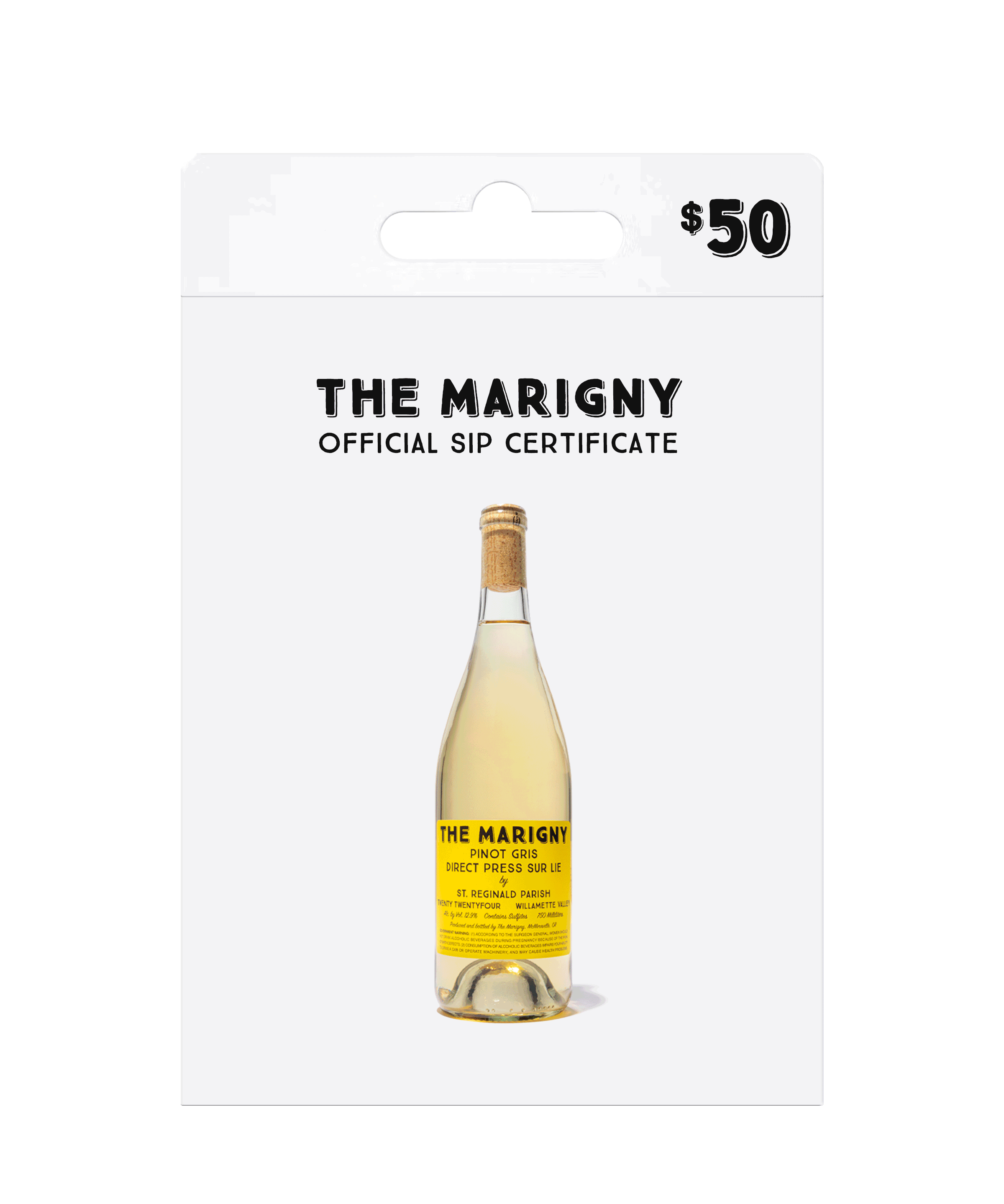Sip Certificate – The Marigny